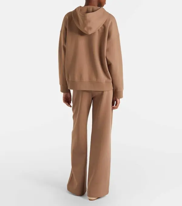 Max Mara Cotton-blend Straight-leg Trousers - Brown