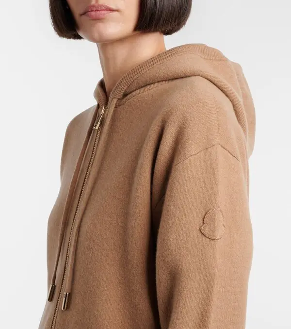 Moncler Wool And Cashmere Zip-up Cardigan