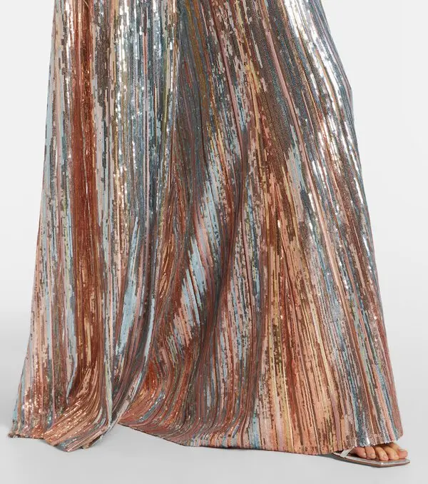 Elie Saab Sequined Caped Gown