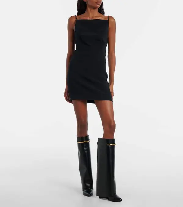 Givenchy Shark 95 Leather Knee-high Boots - Black