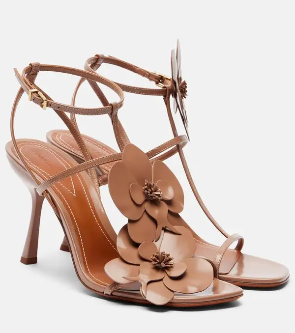 Zimmermann Orchid 85 Leather Sandals - Brown