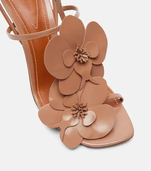 Zimmermann Orchid 85 Leather Sandals - Brown