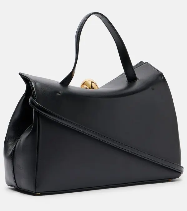 Jacquemus Valerie Medium Leather Top-handle Bag - Black