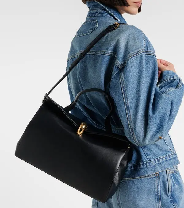Jacquemus Valerie Medium Leather Top-handle Bag - Black