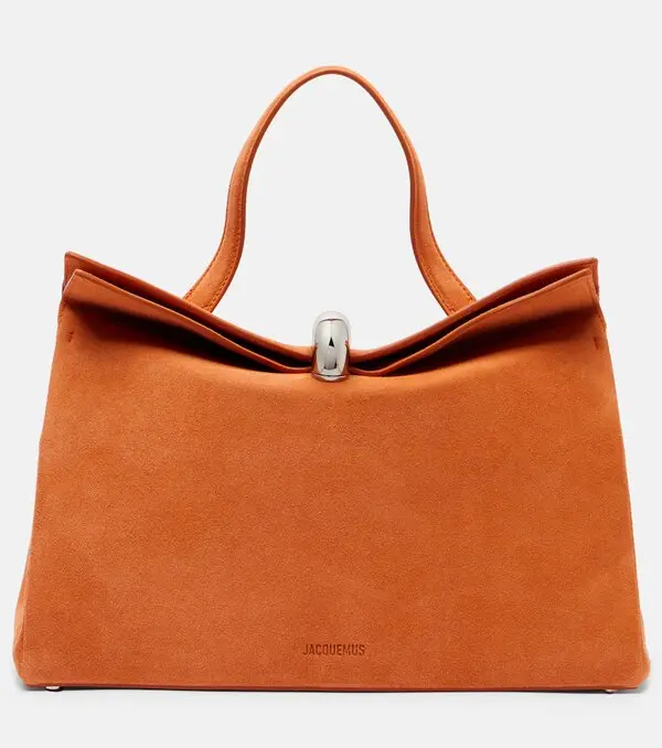 Jacquemus Valerie Medium Suede Top-handle Bag