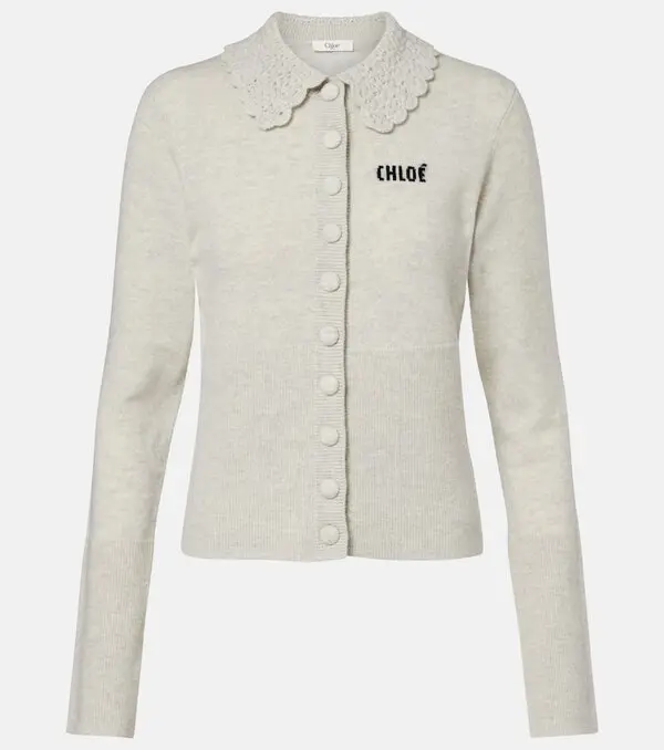 Chloé Logo Wool Cardigan