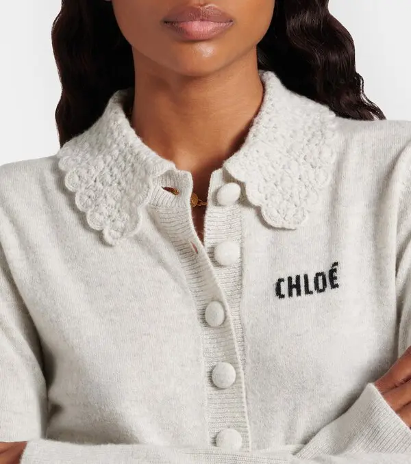 Chloé Logo Wool Cardigan