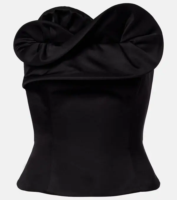 Magda Butrym Wool And Silk Bustier Top