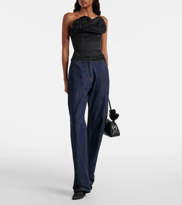 Magda Butrym Wool And Silk Bustier Top