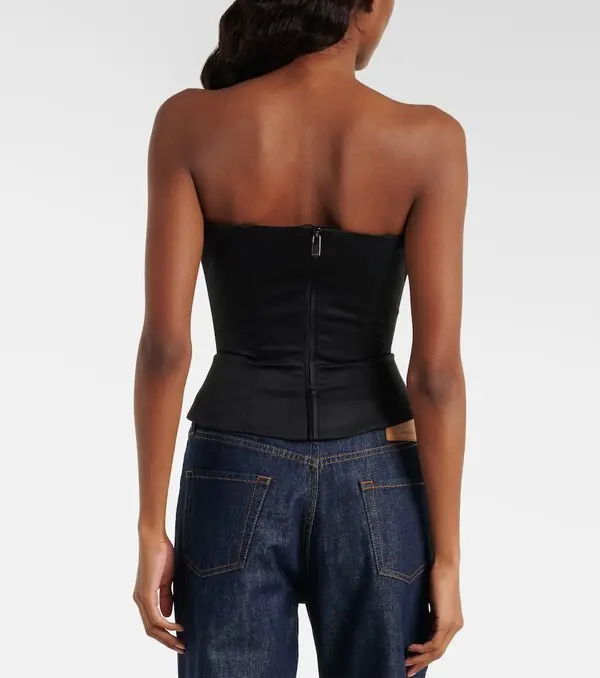Magda Butrym Wool And Silk Bustier Top