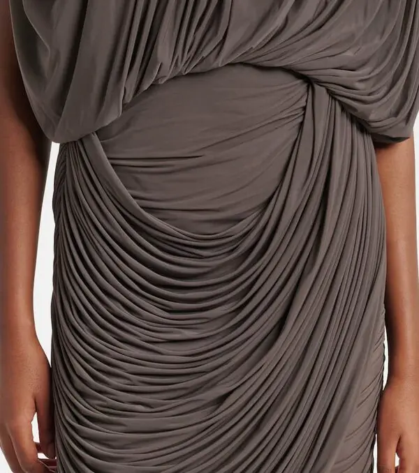 Magda Butrym Draped Jersey Midi Skirt