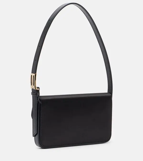 Victoria Beckham Dorian Mini Leather-trimmed Shoulder Bag - Black