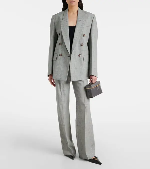 Victoria Beckham Small Leather Vanity Bag - Grey