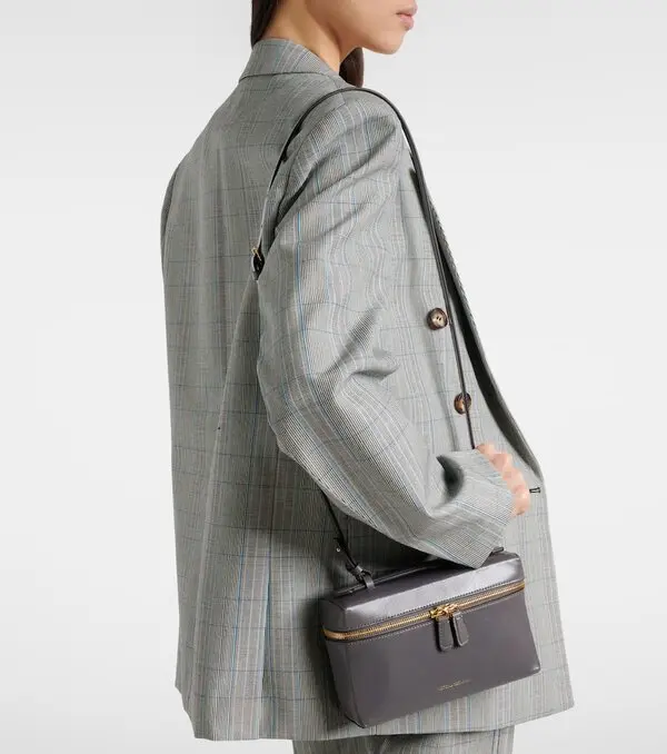 Victoria Beckham Small Leather Vanity Bag - Grey