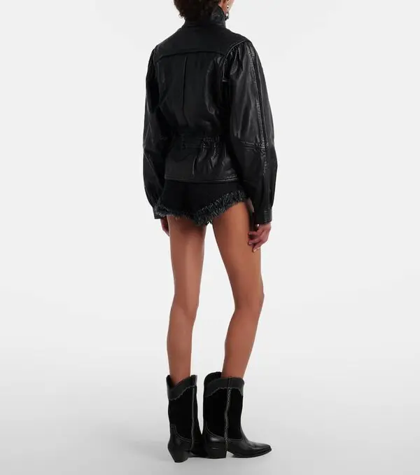 Isabel Marant Étoile Eneidala Faded Denim Shorts - Black