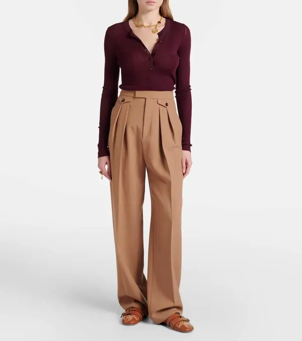 Chloé Susanna Studded Leather Ballet Flats
