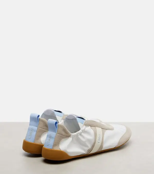 Chloé Kick Suede-trimmed Sneakers