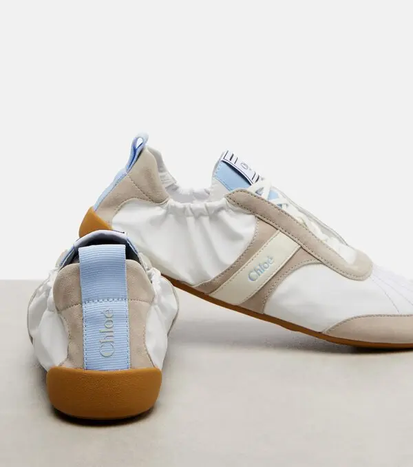 Chloé Kick Suede-trimmed Sneakers