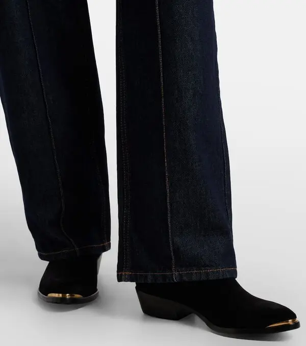 Isabel Marant Étoile Delano 35 Suede Ankle Boots - Black