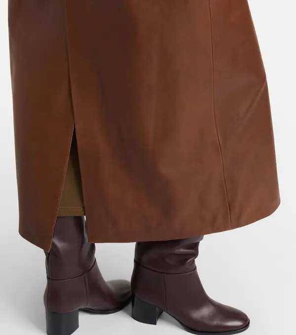 Nour Hammour Dakota Shearling-trimmed Leather Coat