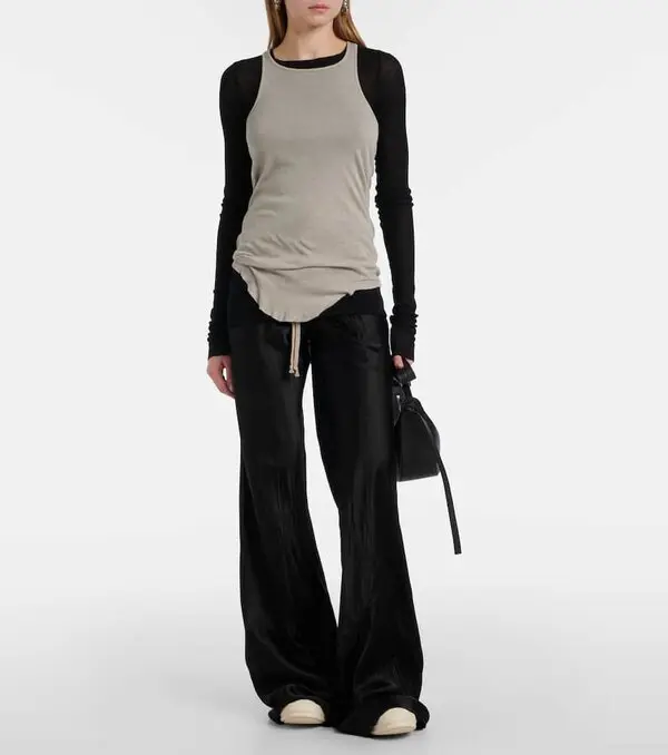 Rick Owens Bias Wide-leg Pants - Black