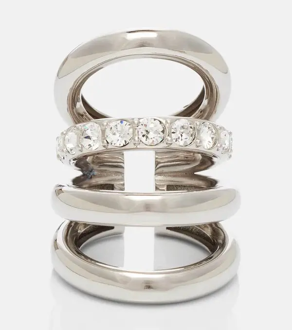 Rabanne Crystal-embellished Ring - Silver