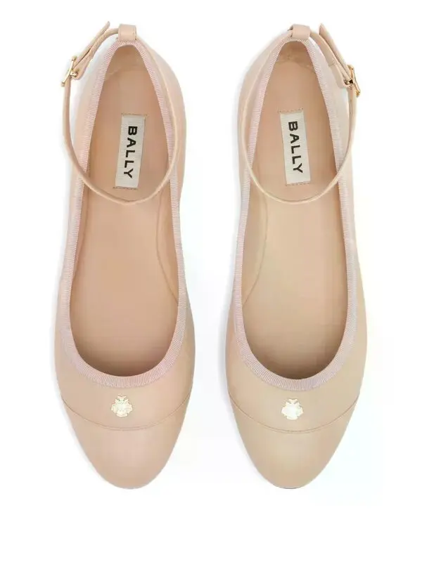 Bally Ysla Ankle-strap Ballet Flats - Neutrals