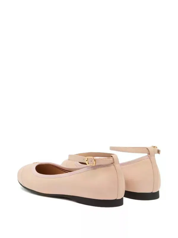 Bally Ysla Ankle-strap Ballet Flats - Neutrals