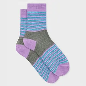 Paul Smith Stripe Crochet Socks - Purple