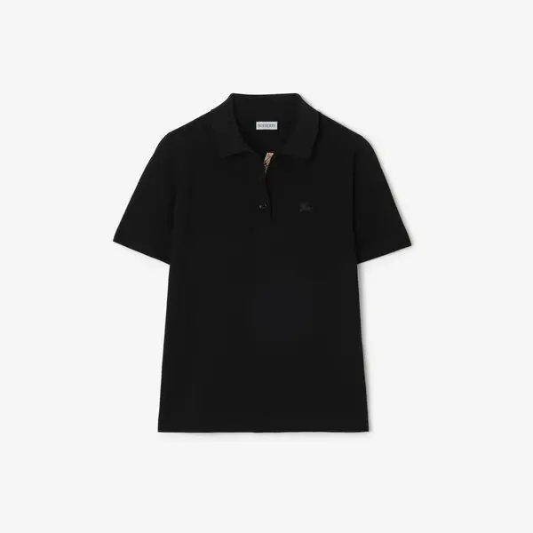 Burberry Cotton Piqué Polo Shirt With Equestrian Knight Design