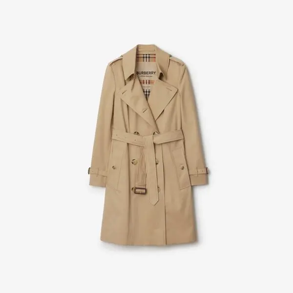 Burberry Midlength Chelsea Heritage Trench Coat - Honey