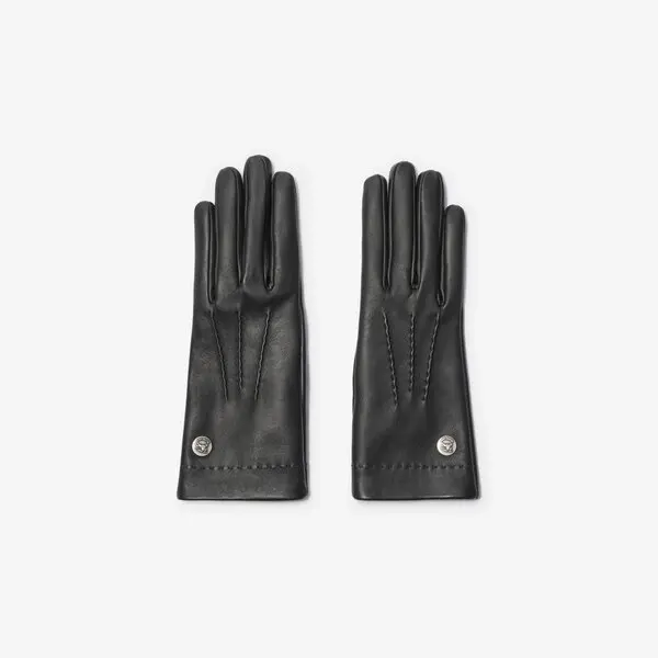 Burberry Leather Gloves - Black