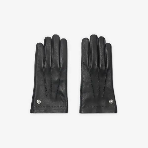 Burberry Leather Gloves - Black