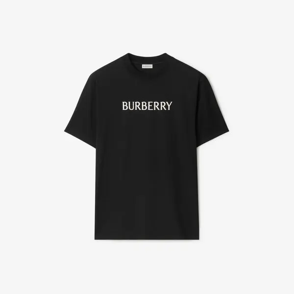 Burberry Logo Cotton T-shirt - Black