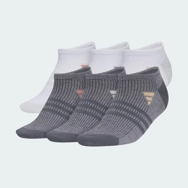 Adidas Superlite 3.0 6-pack No-show Socks - White / Clear Grey / Warm Sandstone