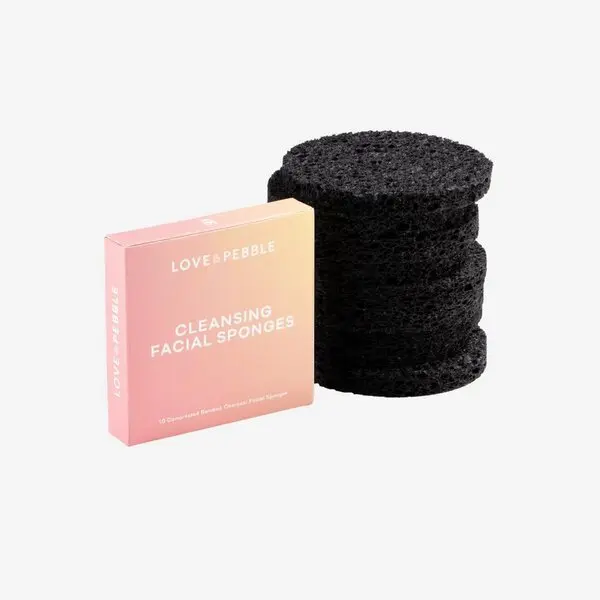 LOVE & PEBBLE Charcoal Facial Sponge - One-color
