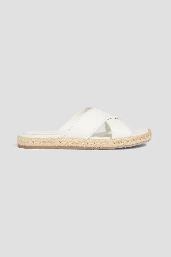 GIANVITO ROSSI Cesare Leather Espadrille Sandals