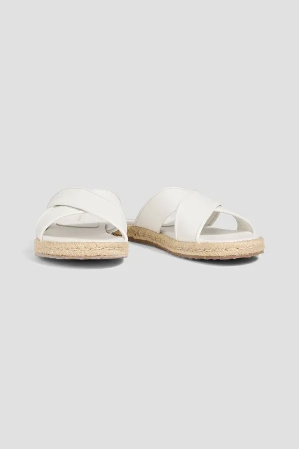 GIANVITO ROSSI Cesare Leather Espadrille Sandals