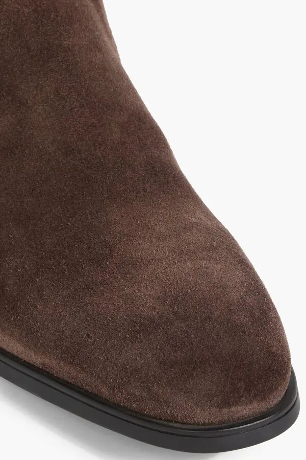 Santoni Detoxify Suede Chelsea Boots - Dark Brown