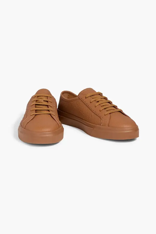 Santoni Pebbled-leather Sneakers