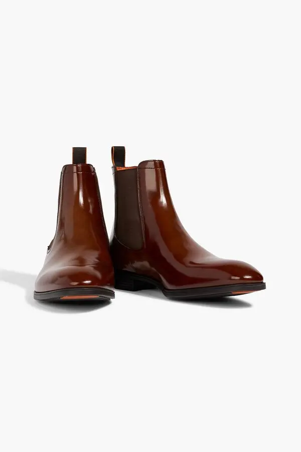Santoni Deto Leather Chelsea Boots