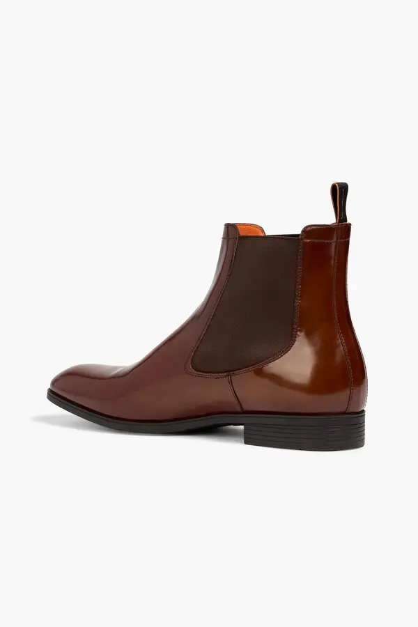 Santoni Deto Leather Chelsea Boots