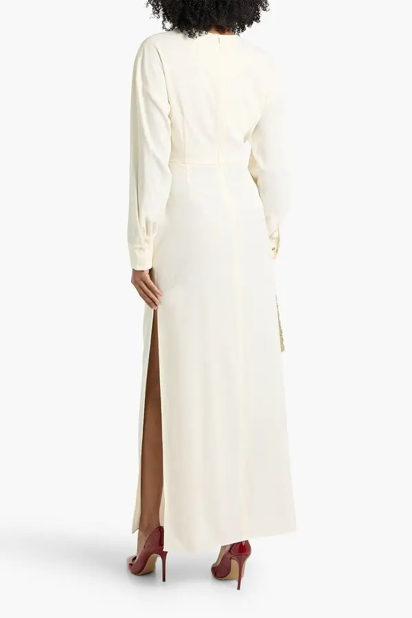 Lapointe Cutout Crepe Maxi Dress - Ivory