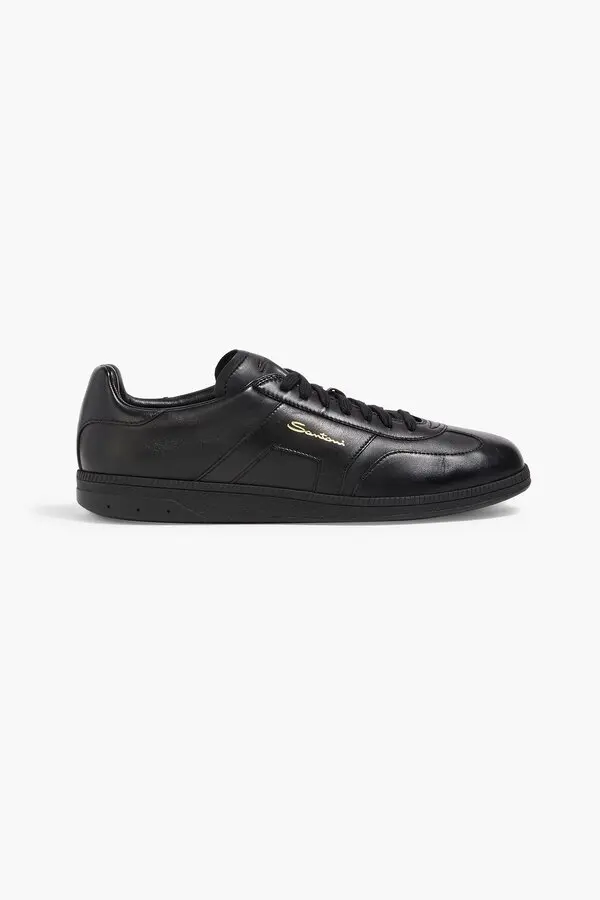 Santoni Dbs Leather Sneakers