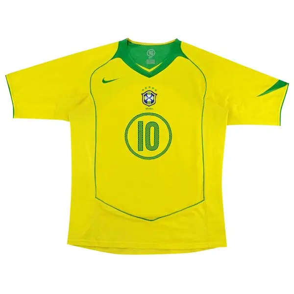 Nike Brazil 2004 T90 Reissue Jersey Ronaldinho 10 - Yellow