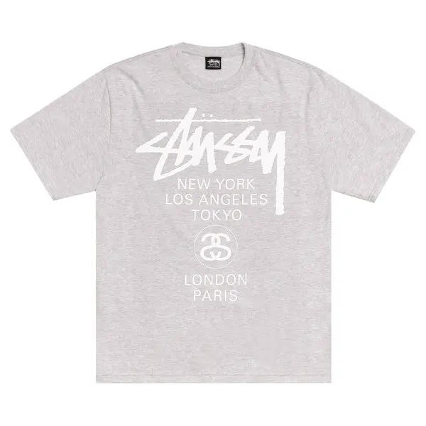 StÜssy World Tour Tee - Grey