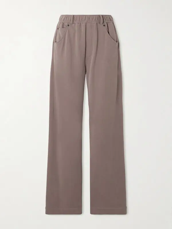 Brunello Cucinelli Cotton Wide-leg Pants - Brown
