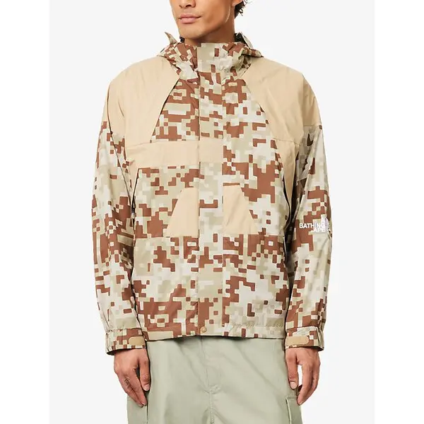 A BATHING APE X Kazuki Snow Hooded Shell Jacket - Beige