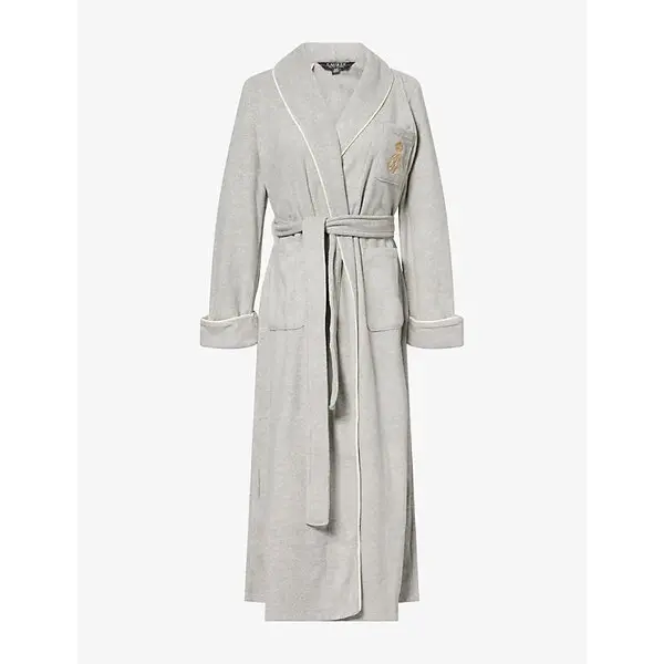 Ralph Lauren Dalton Fleece Long Robe - Grey Heather