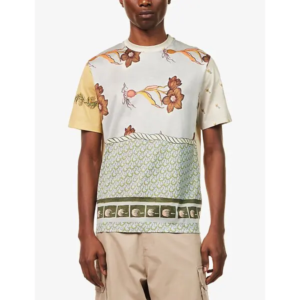 Paul Smith Multi-print Crewneck Cotton-jersey T-shirt